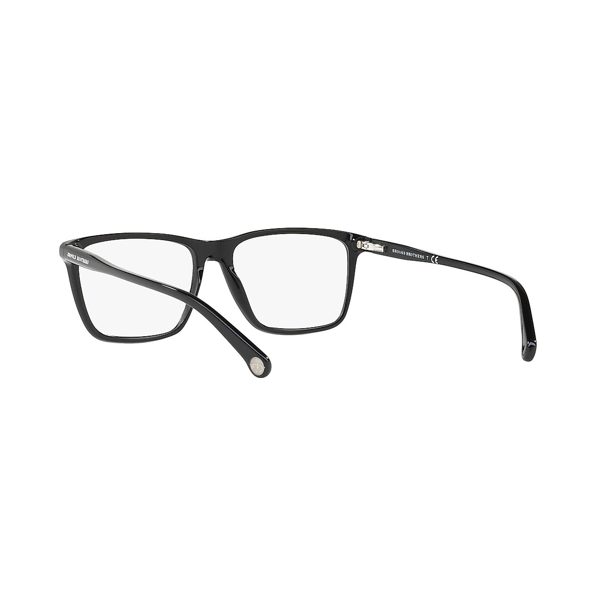 Brooks Brothers Men's BB2037 Square Prescription Eyewear Frames, Black/Demo Lens, 57 mm