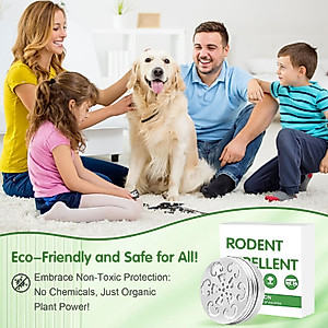 4 Pack Rodent Repellent, Peppermint Oil Evolute Formula for Rat and Mouse Use, Safe for Humans and Pets, Effective Repellent for Home, Car, Underhood, Garage, Indoor and Outdoor…