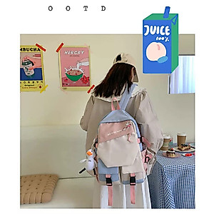 TKBASO Anime Komi Cant Communicate Backpack Komi Shouko San Excited Cosplay Kawaii SchoolBag Girls Green (3)