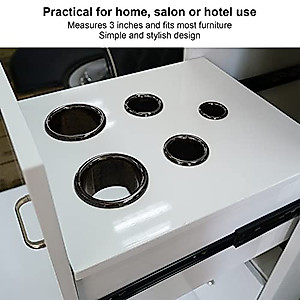 Hair Dryer Holder Insert, Firm and Rust Proof, Stainless Steel Hair Dryer Stand for Bathroom Hotel Hairdressing Salon(Black)