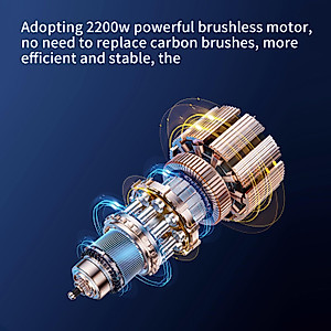 WaterElfo Professional Commercial Blender 2200W 1.58QT 51OZ Quiet Blender Brushless Motors Commercial Smoothies, Frozen Drinks, Self-Cleaning Silver Grey