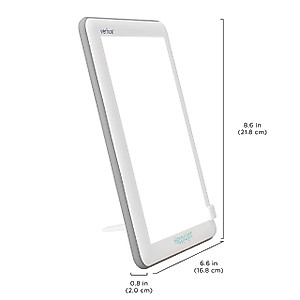 Verilux® HappyLight® Lucent - UV-Free LED Light Therapy Lamp, Bright White with 10,000 Lux, Detachable Stand, and Wall Mountable