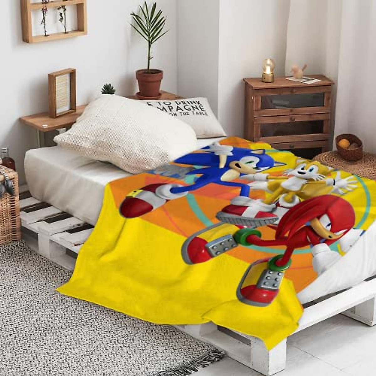 Anime Throw Blankets Flannel Fleece Warm Soft Blanket for Couch Sofa Bed Travel Camping Kids Adult Gifts (Color 1, 50 x 40 inches)