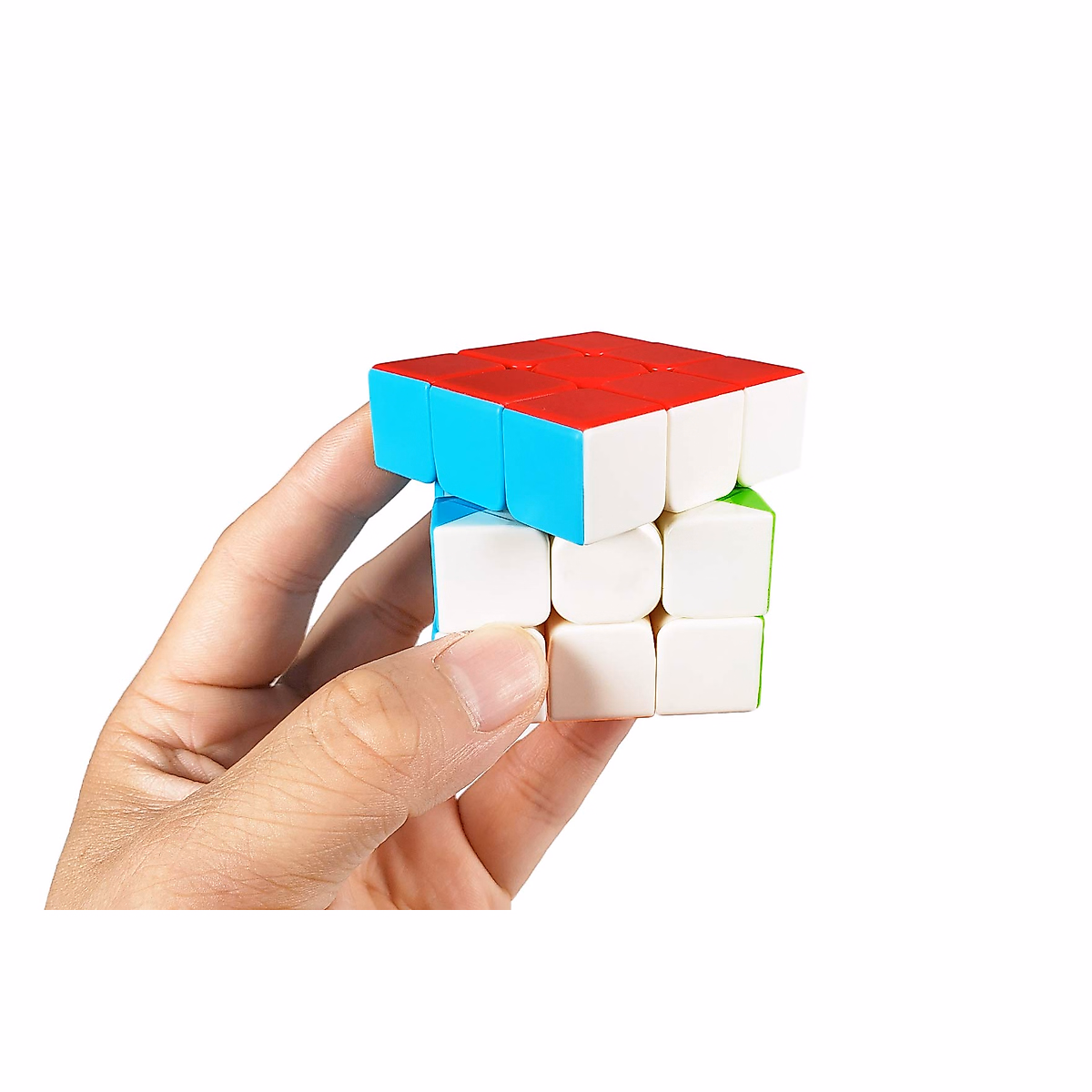 INTEGEAR Speed Cube 3x3 Stickerless with Stand and Tutorial – Easy Turning, Smooth Play, Durable Magic Puzzle Toy for Kids and Adults