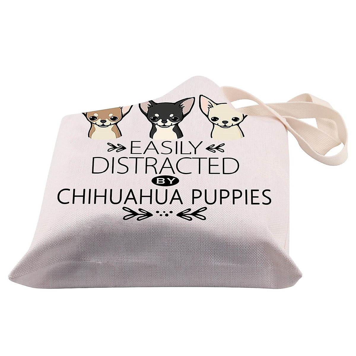 BDPWSS Chihuahua Tote Bags For Women Chihuahua Lover Gift Chihuahua Mom Canvas Shoulder Bag Chihuahua Puppies Dog Lover Gift (Chihuahua puppy TG)