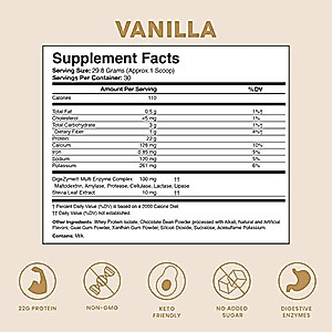 Bloom Nutrition Vanilla Whey Protein Isolate Powder | Fast Digesting, Low Carb, Keto Friendly, Non-GMO | 100 Percent Pure Iso with Zero Sugar Added | Post Workout Recovery Shake Blend