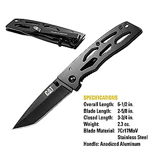 Caterpillar - 6-1/2" Folding Knife, Hand Tools, Knives/Blades - No Utility, Knives - Folding (980005),Black