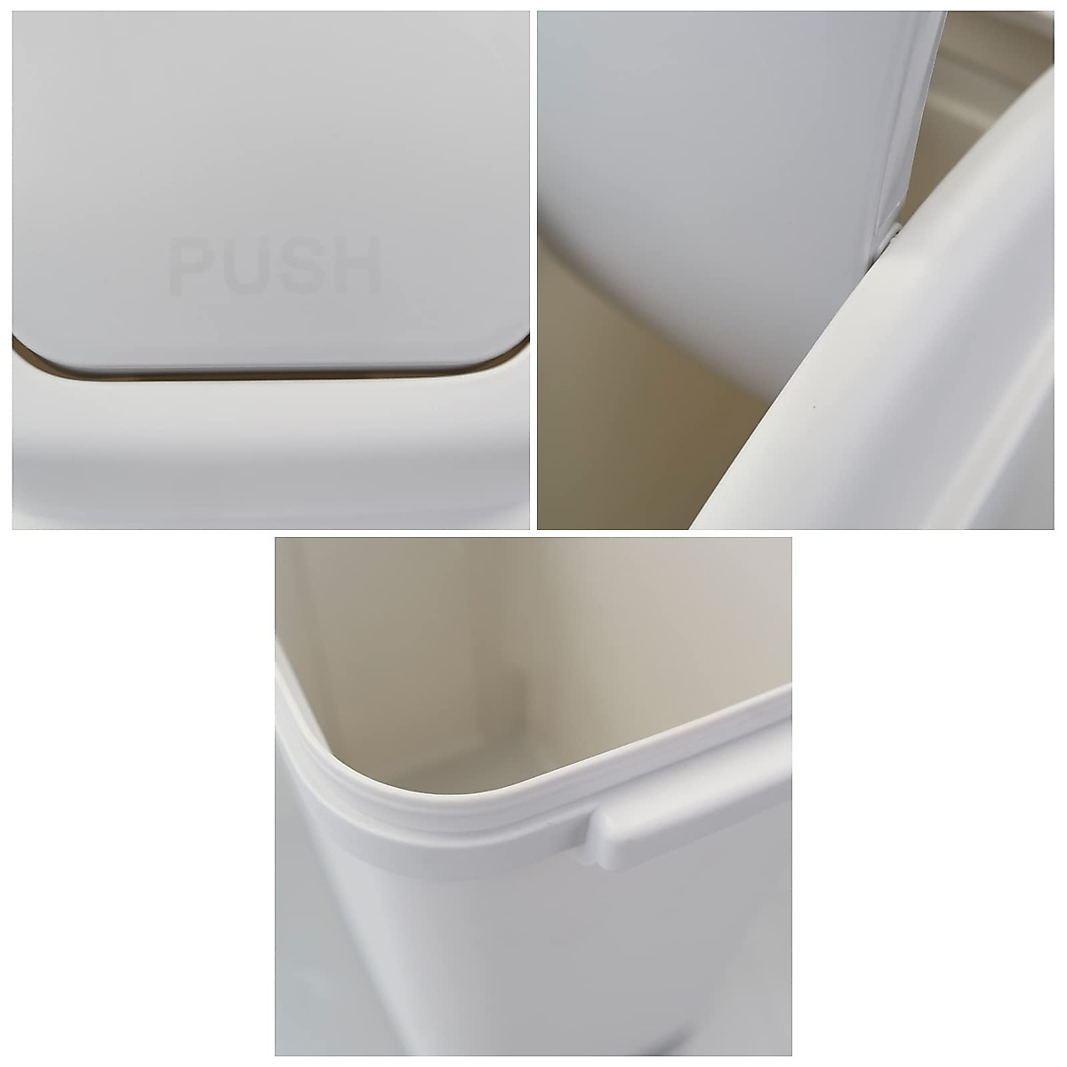 Innouse 7 L Small Garbage Can with Swing Lid, 1.8 Gallon Indoor Trash Bin with Lid (Grey)