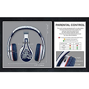 eKids Ghostbusters Kids Headphones, Adjustable Headband, Stereo Sound, 3.5Mm Jack, Wired Headphones for Kids, Tangle-Free, Volume Control, for Fans of Ghostbusters Merchandise