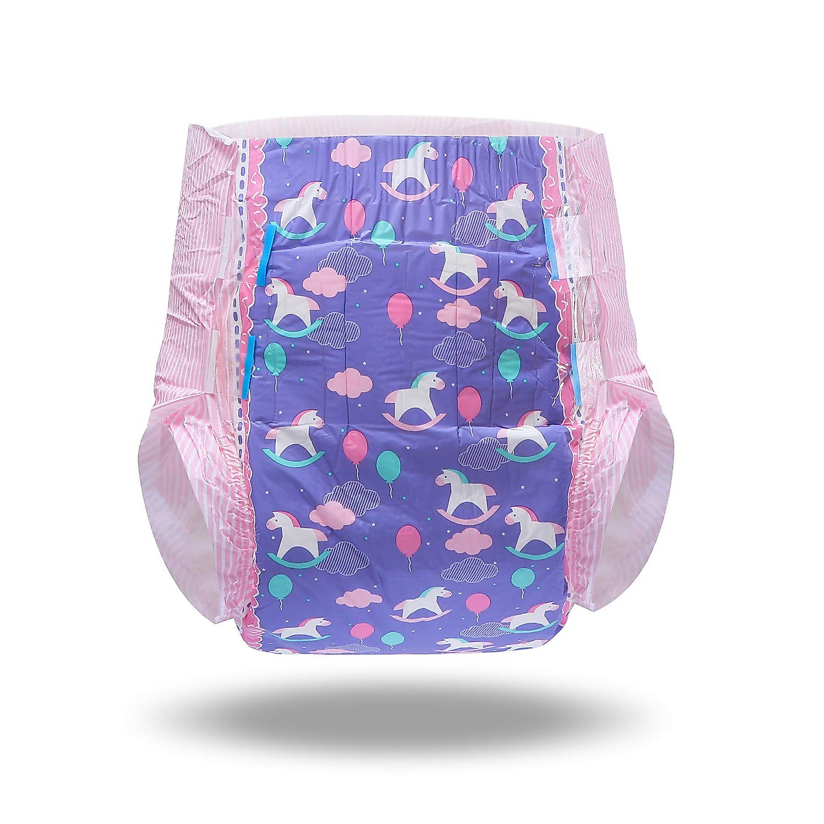 Littleforbig Adult Printed Diaper 80 Pieces (8 Packs) - Little Fantasy (Medium 28"-38")