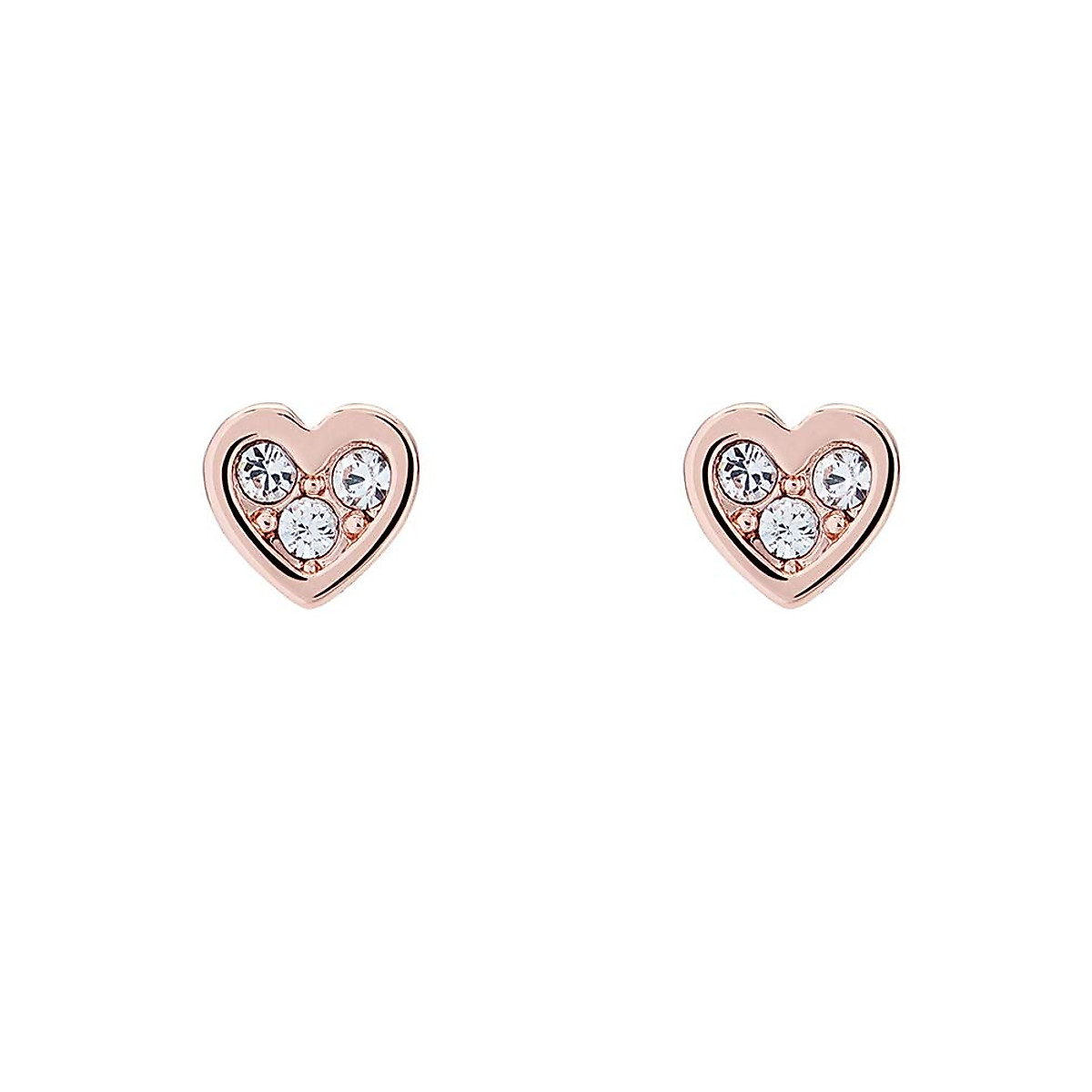 Ted Baker Neena Nano Heart Stud Earrings - Silver or Rose Gold Tone Options