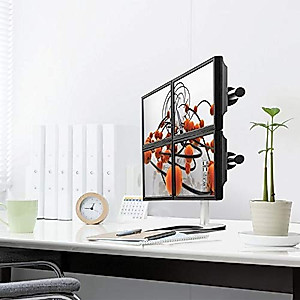Atdec Quad/Triple/Dual/Single Monitor Desk Mount - Freestanding Base - Loads up to 17.6lb Flat or 13.5lb Curved - VESA 75x75, 100x100 - Quick Display Release, tilt, pan, Landscape/Portrait