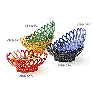 G.E.T. OB-940-FG Restaurant Style Oval Serving / Bread Basket, 10" x 8.25", Rainforest Green (Pack of 12)