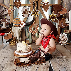 Cowboy Party Decorations My First Rodeo Birthday Party for Boy Supplies Western Theme Party Supplies Hanging Swirls Foil Cowgirl Birthday Decorations for Wild West Farm Country Party