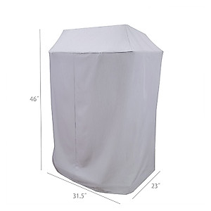 FixtureDisplays® Podium Protective Cover Pulpit Cover Lectern Padded Cover, Gray 7 oz Poly Blend Fabric, 31.5" Wide X 46" Tall X 23" Deep 1803-10-2D