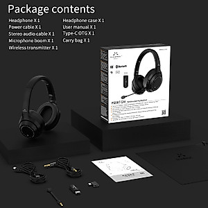 SoundMAGIC P60BT GM Performance Wireless Gaming Headset - Surround Sound 2.4GHz USB/Bluetooth Headphones 50 Hours Lasting Lower Latency Compatibility for PC Mobile PS4 PS5 Xbox Consoles