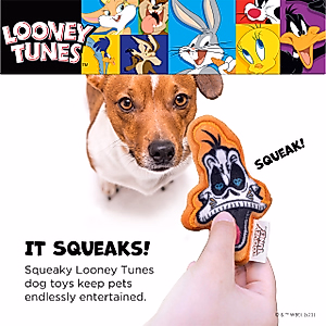Looney Tunes for Pets Halloween Day of The Dead Daffy Duck & Lola Bunny Silo Pet Squeaker Toys 2 Piece | Squeaky Dog Toys Small Dog Toys for Small Dogs | Halloween Dog Chew Toys,FF18362