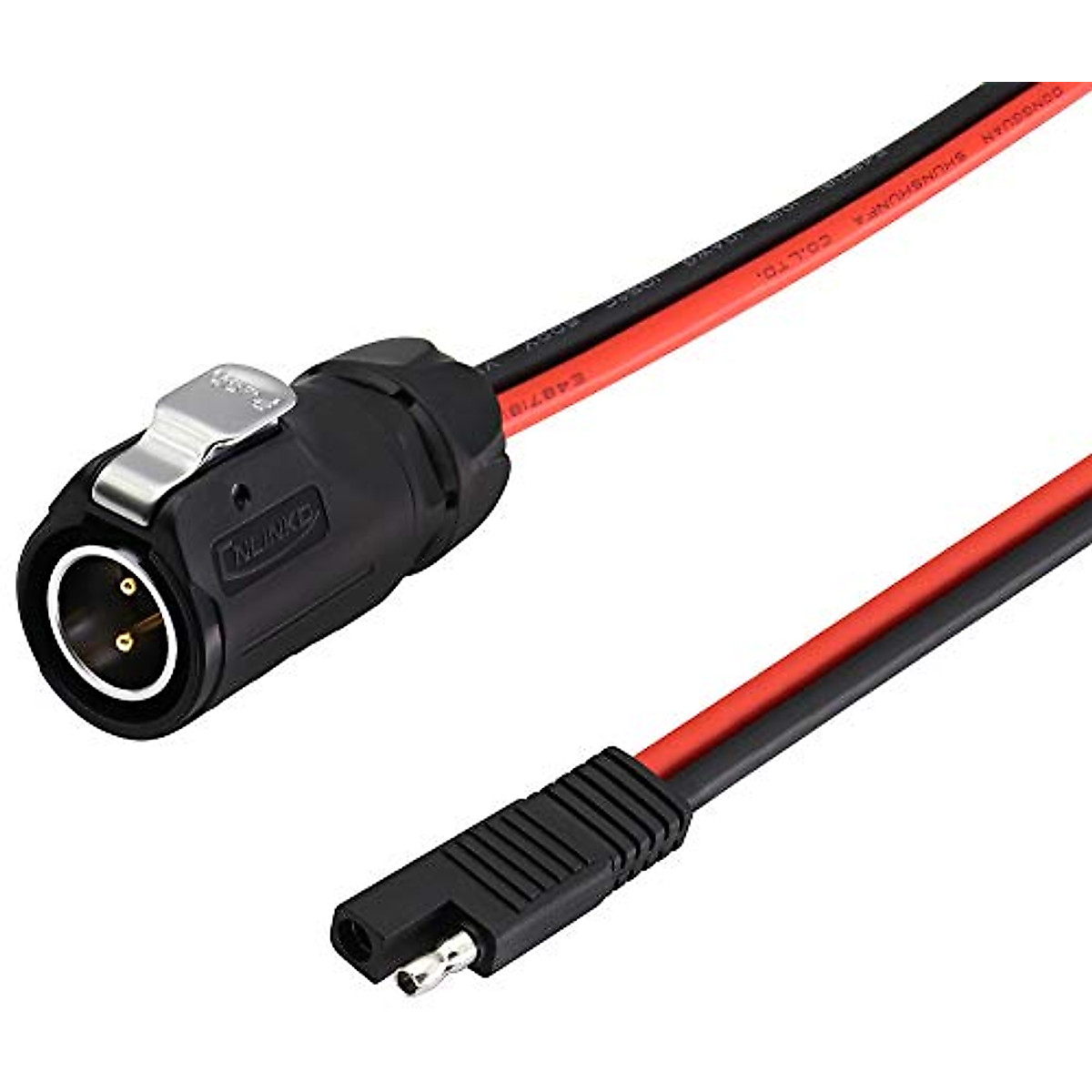 zdyCGTime 2 Pin Power Industrial Circular Connector to SAE Cable for Solar Panel Suitcase and Grand Design, Fit for Furrion, Forrest River RV Solar Panel Suitcase, Grand Design RV's Industry（10AWG）