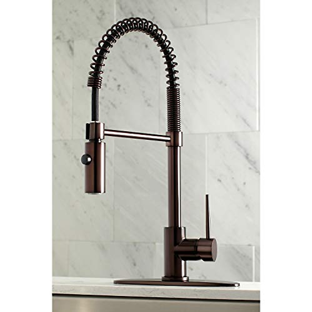 Kingston Brass LS8775NYL New York Single-Handle Pre-Rinse Kitchen Faucet, Oil Rubbed Bronze