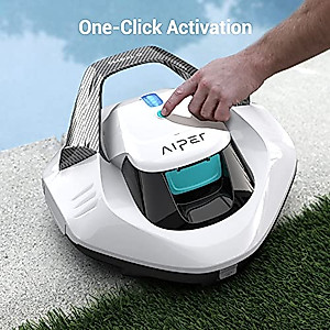 (2023 New) AIPER Seagull SE Cordless Robotic Pool Cleaner, Pool Vacuum Lasts 90 Mins, LED Indicator, Self-Parking, Ideal for Above/In-Ground Flat Pools up to 40 Feet - White