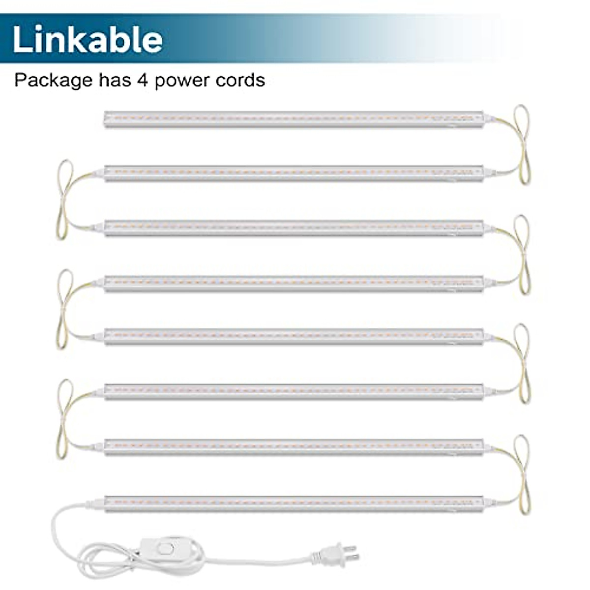 Barrina T5 Grow Lights, Full Spectrum, 2ft 80W (8 x 10W, 500W Equivalent), LED Grow Light Bulbs for Indoor Plants, Greenhouse, Plug and Play, 8-Pack