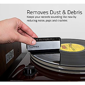 Fluance Vinyl Record & Stylus Cleaning Kit with 2-in-1 Anti-Static Carbon Fiber & Soft Velvet LP Brush and Stylus Brush (VB52)