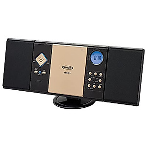 Jensen JMC-180C Champagne Wall Mountable CD Shelf System with Digital AM/FM Stereo Receiver and Remote