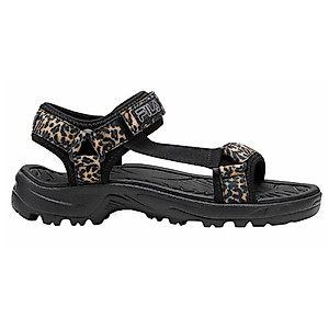 Fila Women's Strap Sandal (Leopard Print, 11)