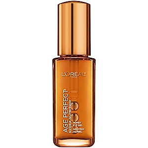 L'Oreal Paris Skincare Age Perfect Hydra Nutrition Eye Gel with Manuka Honey and Nurturing Oils, Eye Treatment Gel for Dry Skin, de-puffing rollerballs to Reduce Puffy Eyes, Paraben Free, 0.5 fl. oz.
