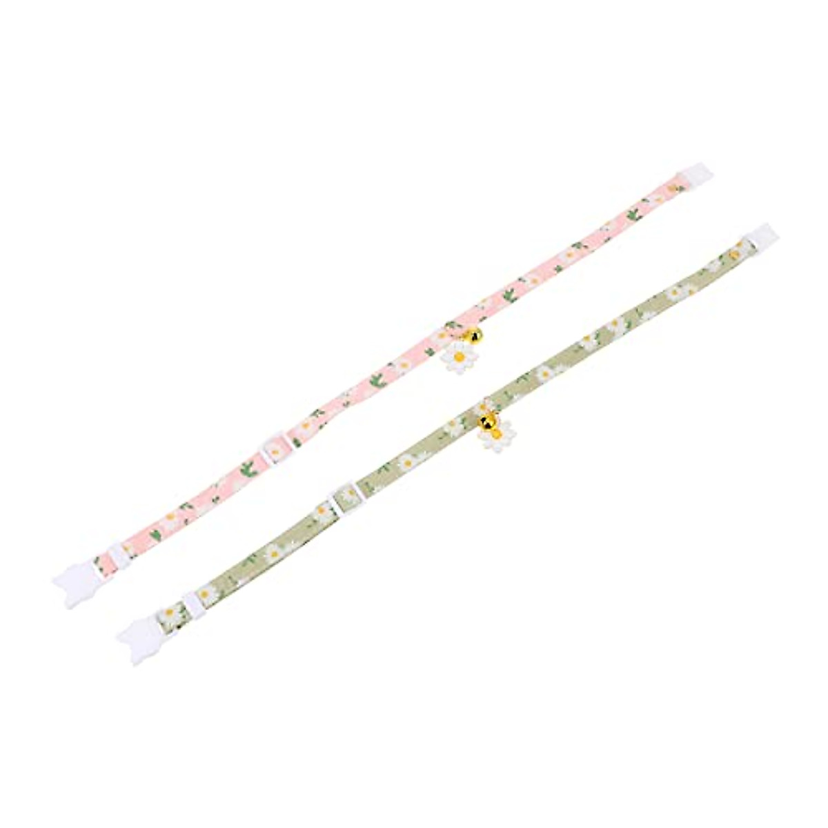 Balacoo 2pcs Pet Flower Collar Puppy Collars Girl Necklace Cat Bell Collar Adjustable Dog Collars Dog Necklace Collar Dog Grooming Accessories Kitten Collar Kitten Collars Fancy Cat Collar