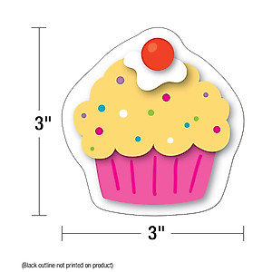 Carson Dellosa – Cupcakes Mini Colorful Cut-Outs, Classroom Décor, 36 Pieces