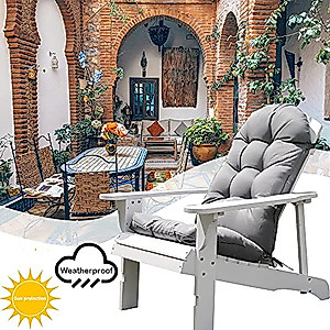 Enipate Weather Resistant Cushions for Adirondack Chair High Back Rocking Chair Cushion Indoor Outdoor Patio Tufted Lounge Cushion Seat Pads