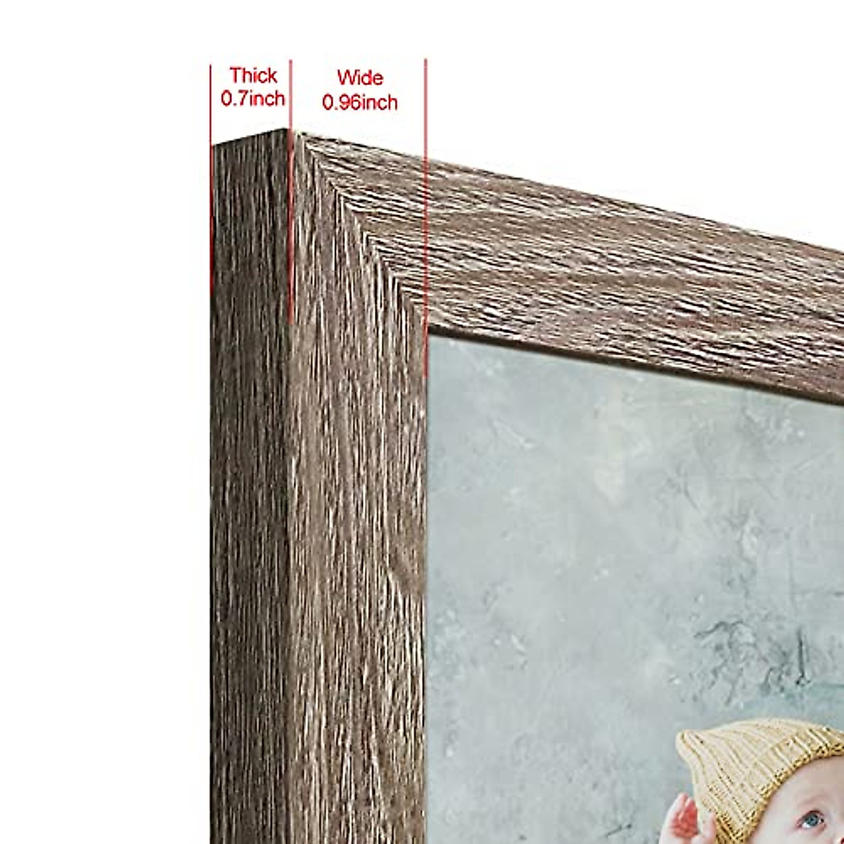 COREAET 16x20 Picture Frames Farmhouse Wooden Photo Frame 2 Pack Rustic Wall Decor for Art Poster, Brown, Plexiglass Cover