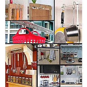 RuiLing 6-Pack 4.7 Inches Extra Large S Shape Hooks,Heavy-Duty Stainless Steel Hanging Hooks - Multiple uses,Ideal for Apparel, Kitchenware, Utensils, Plants, Towels, Gardening Tools.