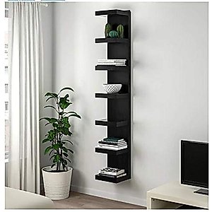 Lack IKEA Shelving Unit: Black/Brown [75" x 12" x 4"]