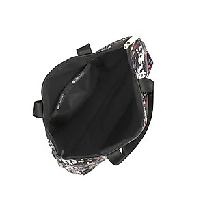 LeSportsac Running Weave Easy Magazine Tote Bag, Style 3531/Color E474, Festive & Colorful Confetti Style Abstract Printed Weave Pattern, Modern & Fun Interpretative Plaid Design