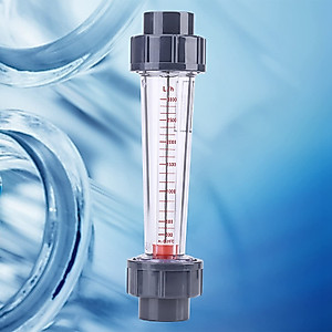 Oumefar Water Meter, Plastic Tube Type Water Meter LZS-25 Water Rotameter 300-3000L/H Water Liquid Meter Fit for DN25(1") Tube 4% Accuracy Class Liquid Flowmeter