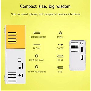 Home Mini Led Portable Smart Pocket Cinema Video Projector YG300 (MP20)