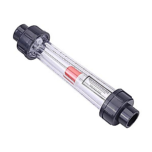 LZS-15D Elbow Flowmeter 100‑1000L/H Liquid Flowing Meters Instantaneous Liquid Flowing Rate Gauge Transparent Water Rotameter Liquid Measuring Tool for DN15(1/2) Tube