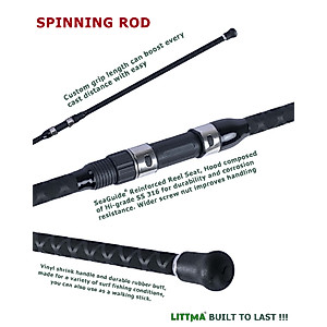 LITTMA—Surf Rods LITTMA Surf Spinning Rod Surf Rods Saltwater 12ft 9ft 10ft 11ft Graphite Surf Rod Surf Casting Rod Surf Fishing Rod Surf Rod Saltwater Surf Travel Rod Surf Rod Barra de Surf Surf Rod
