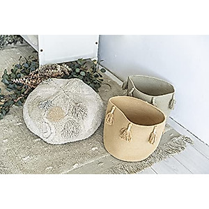 Lorena Canals Basket Woody Honey - Dk Honey, Lt Honey - Baskets - 9" x Ø 9" - 97% Cotton, 3% Other Fibres