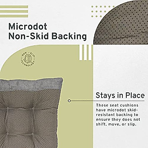 Arlee Non-Skid Memory Foam Chair Pads, 2 Count (Pack of 1), Alloy Gray
