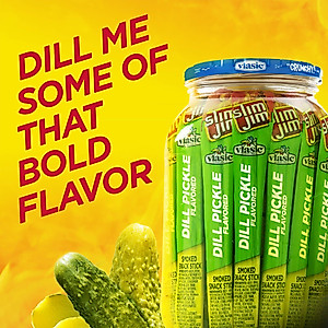 Slim Jim Giant Dill Pickle Smoked Meat Snack Sticks, 0.97 oz. 24-Count