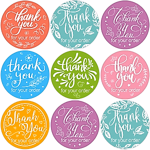 500PCS Thank You for Your Order Stickers Labels for Handmade Shopping Small Shop Business Stickers 2 Inch 7 Designs