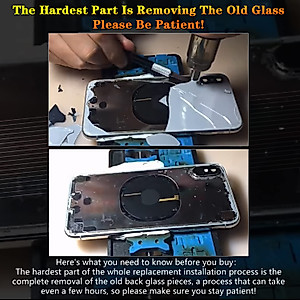 ReuWeu Back Glass Cover Replacement Compatible with iPhone XR 6.1" + Professional Tools (Yellow)