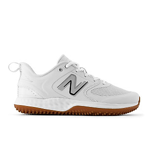 New Balance Women's Fresh Foam Velo V3 Turf-Trainer Softball Shoe, White/White, 8