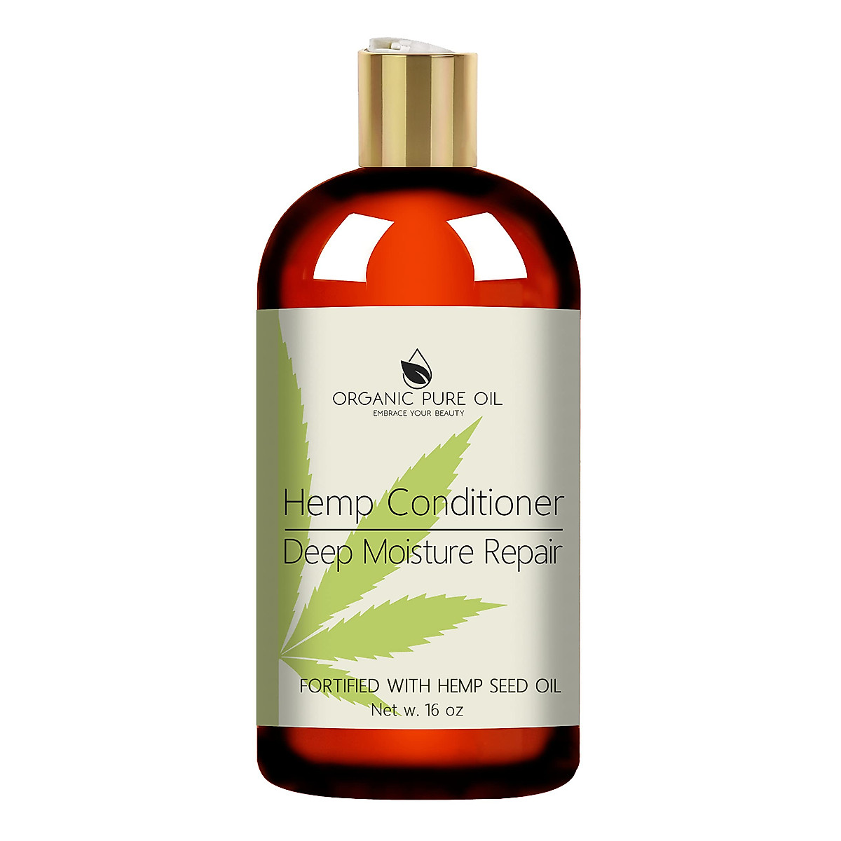 Hemp Hydrating Shampoo and Conditioner Set - 16 oz, For Men and Women - Color Treated Hair, All Natural - Sulfate Free - Curly or Frizzy Hair - Made with Herbal and Hemp Extract