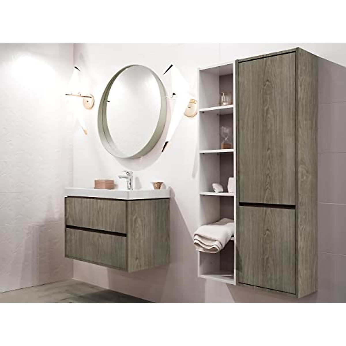 Peel and Stick Wallpaper Wood Contact Paper Gray Brown Removable Self-Adhesive Contact Paper Wood Grain Contact Paper for Cabinets Desks Decorative Home Furniture 78.7"x17.7"