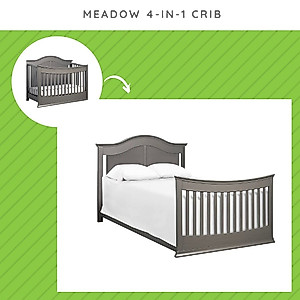 CC KITS Full Size Conversion Kit Bed Rails for Davinci Meadow 4-in-1 Crib (Slate)