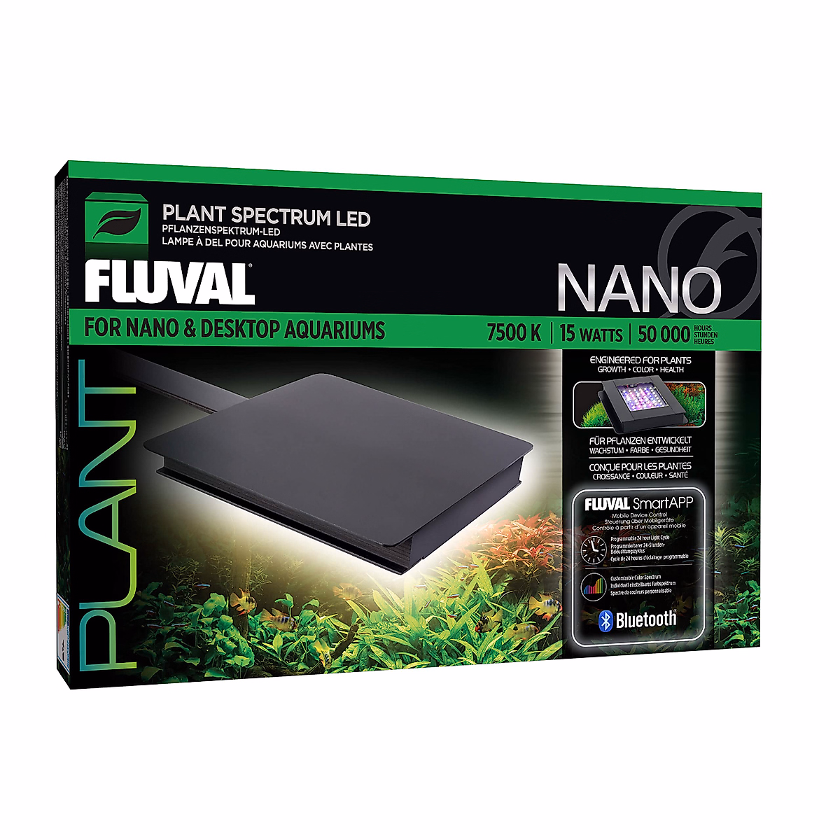 Fluval Plant Nano LED Aquarium Lighting with Bluetooth, 15 Watts